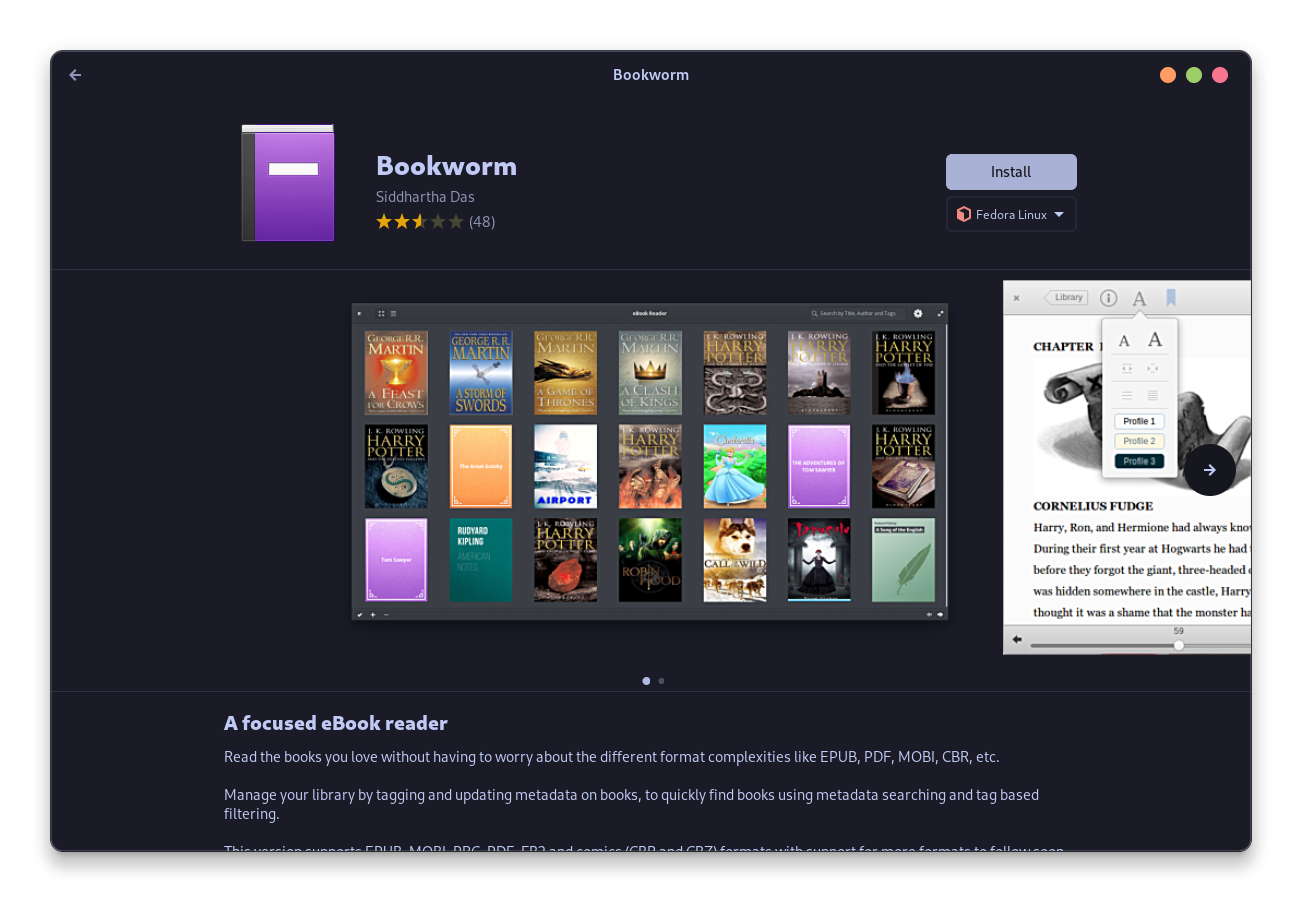 Bookworm – A Lightweight Open Source E-book Reader - LinuxForDevices