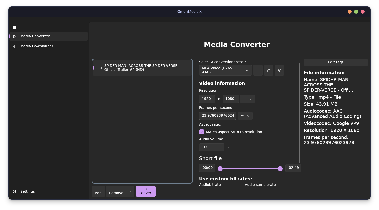 OnionMediaX on Linux: Internet Media Download, Conversion, and More ...