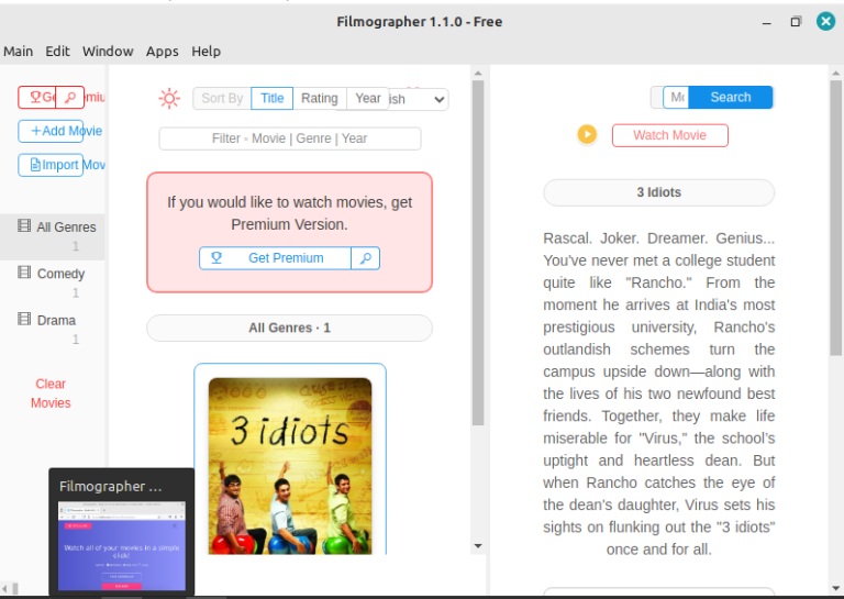 Filmographer Installation on Linux Distributions - LinuxForDevices