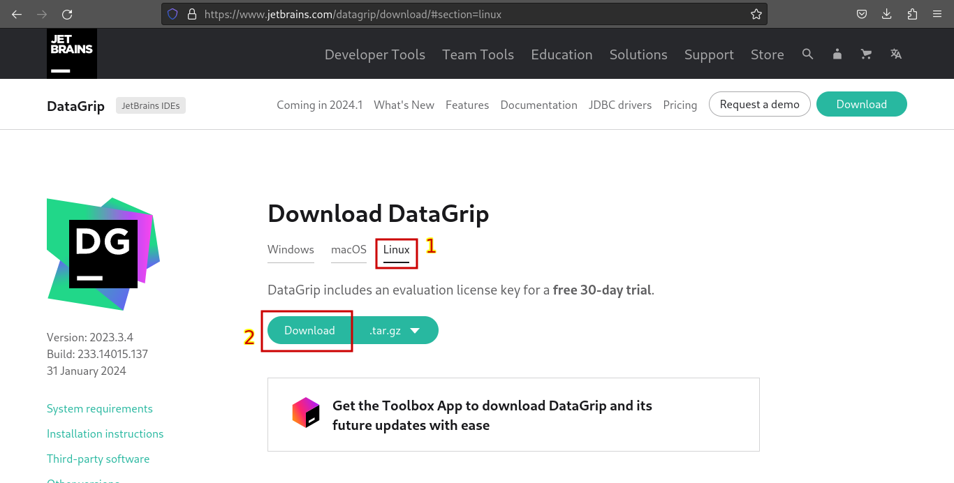 How to download and install Jetbrains DataGrip IDE on Linux? - LinuxForDevices