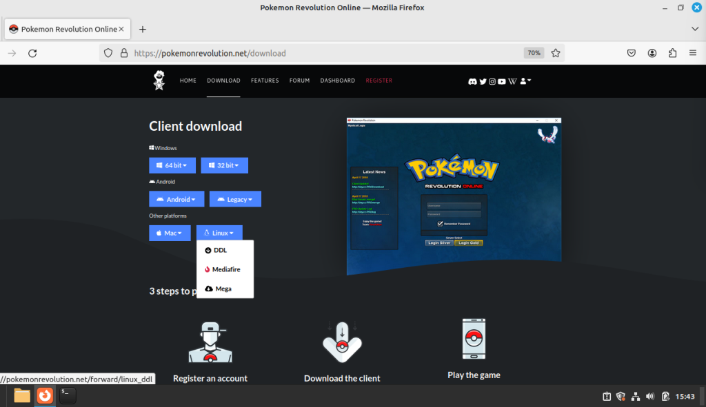Install Pokemon-Revolution Online on Linux - LinuxForDevices