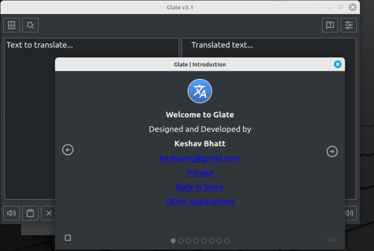 Glate : Translate text natively on Linux! - LinuxForDevices